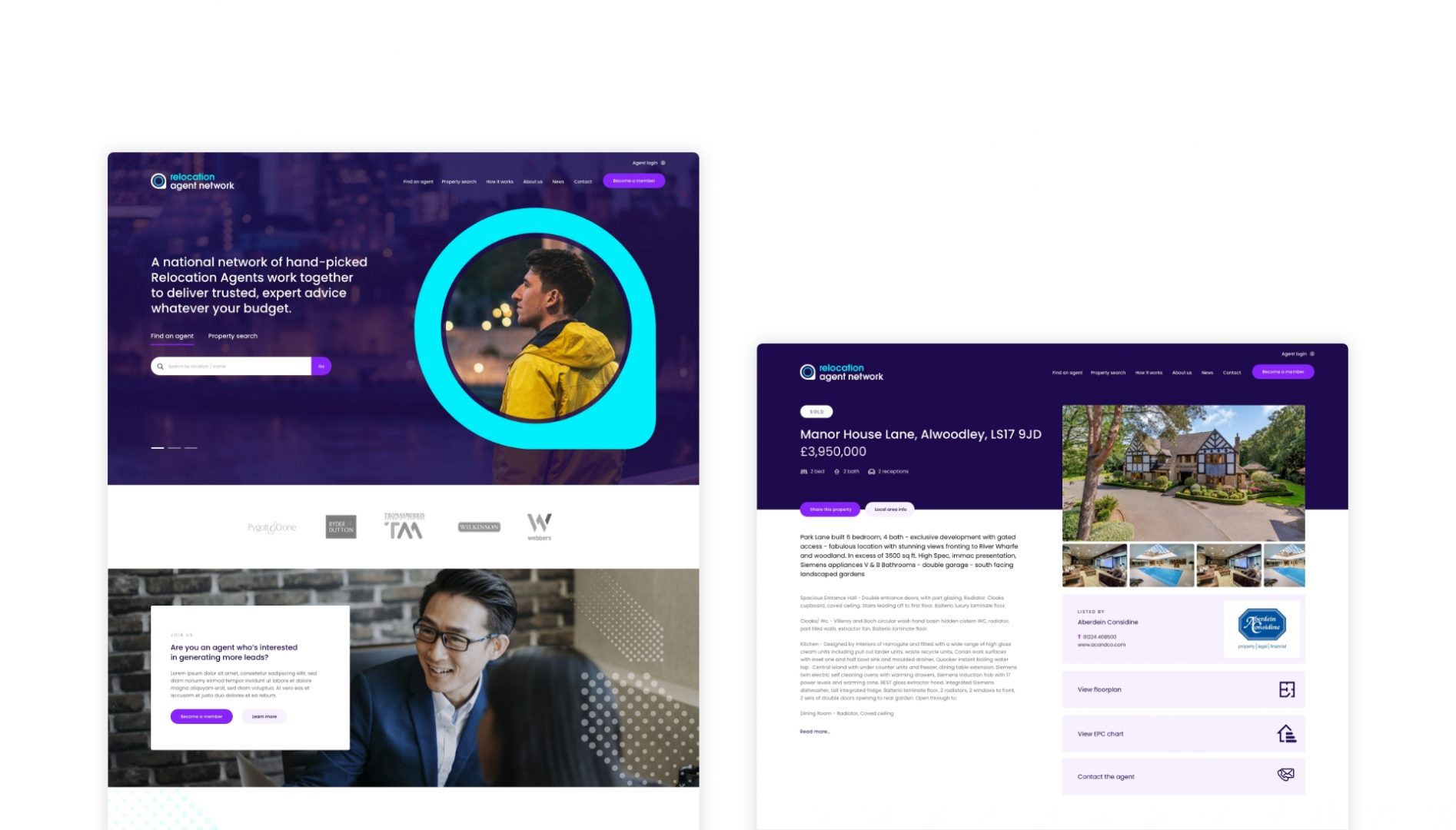 Relocation Agent Network case study | Branding & Website design